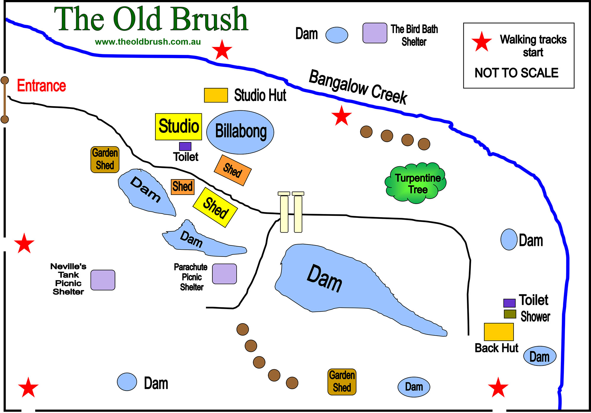 Coloured Map of The Old Brush - The Old Brush